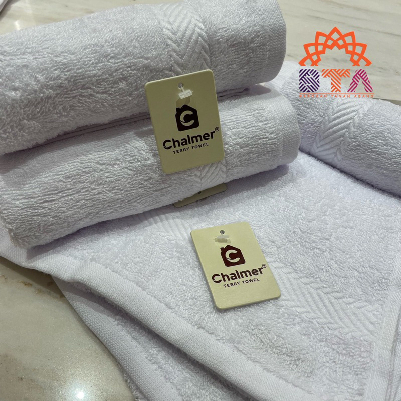 Jual [BTA] Handuk CHALMER Putih Hotel 30x70 cm / Handuk Leher / Handuk ...