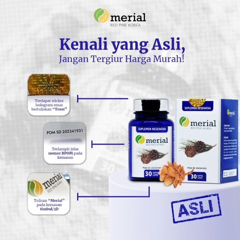 Jual MERIAL RED PINE KOREA SUPLEMEN ATASI KOLESTEROL DAN HIPERTENSI ...