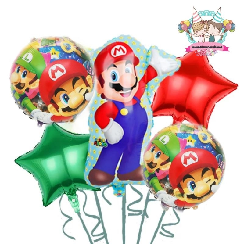 Jual WINDBLOWN BALON SET MARIO BROS LUIGI FOR HBD BIRTHDAY DEKOR ANAK ...