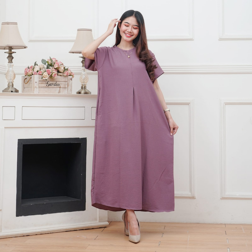 Jual Daster Crinkle Polos Kekinian Lengan Pendek Panjang Semata Kaki Busui Jumbo LD 120 | Shopee ...