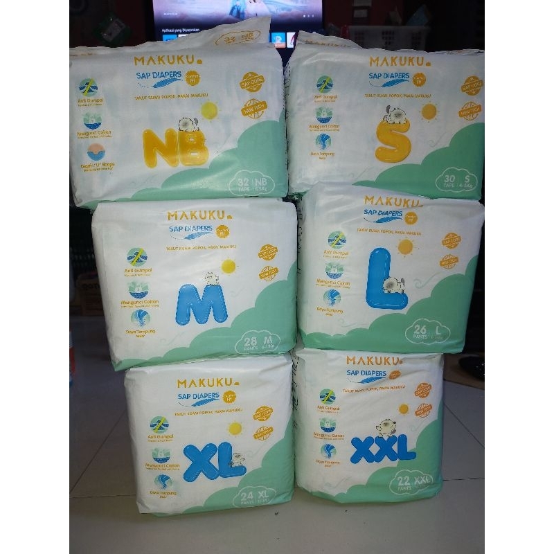 Jual Makuku Air Diapers Comfort Fit NB S M L XL XXL | Shopee Indonesia