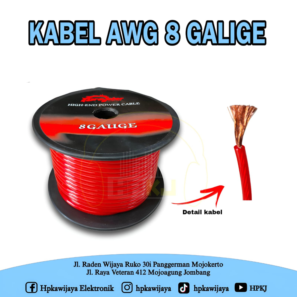 Jual KABEL POWER 8 AWG GALIGE kabel power 8 AWG galige | Shopee Indonesia