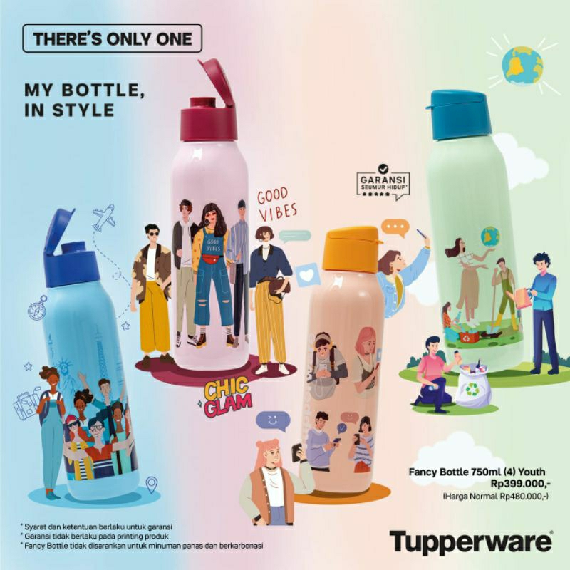 Jual Fancy bottle 750 ml tupperware | Shopee Indonesia