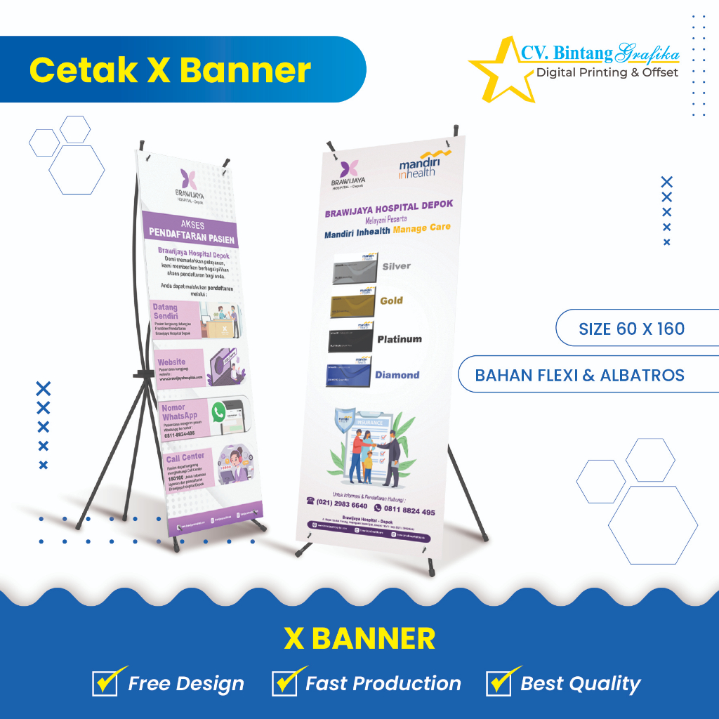 Jual CUSTOM CETAK X BANNER 60x160 ALBATROS | Shopee Indonesia