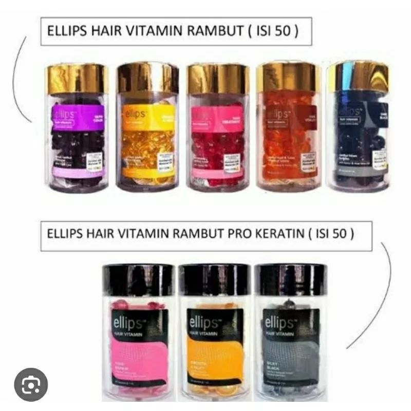 Jual ELIPS HAIR PRO KERATIN VITAMIN RAMBUT BOTOL ( ISI 50 BUTIR ...