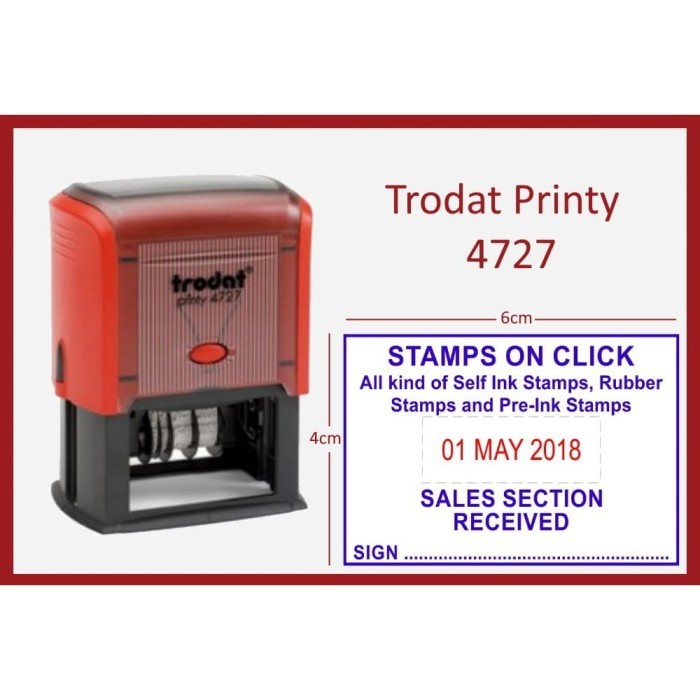 Jual Stempel Trodat Tanggal Tipe 4727 (6cmx4cm) Stempel Kantor Stampel ...