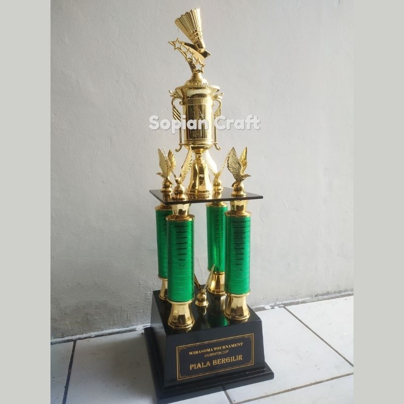 Jual Piala Kaki 4 Besar Badminton Susun Rangkai Bergilir | Shopee Indonesia