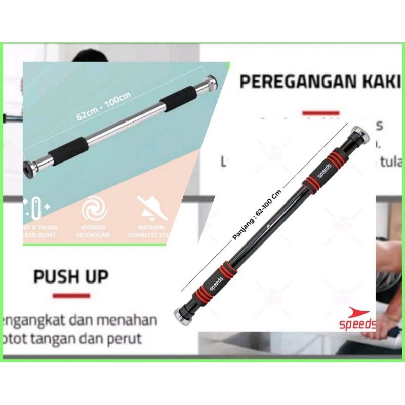 Jual Alat Fitness Gym Pull Up Pintu Pull Up Bar Door Chinning | Shopee ...
