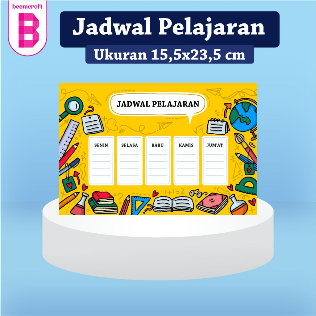 Jual Stiker JADWAL PELAJARAN/ Edukasi anak/ Sekolah | Shopee Indonesia
