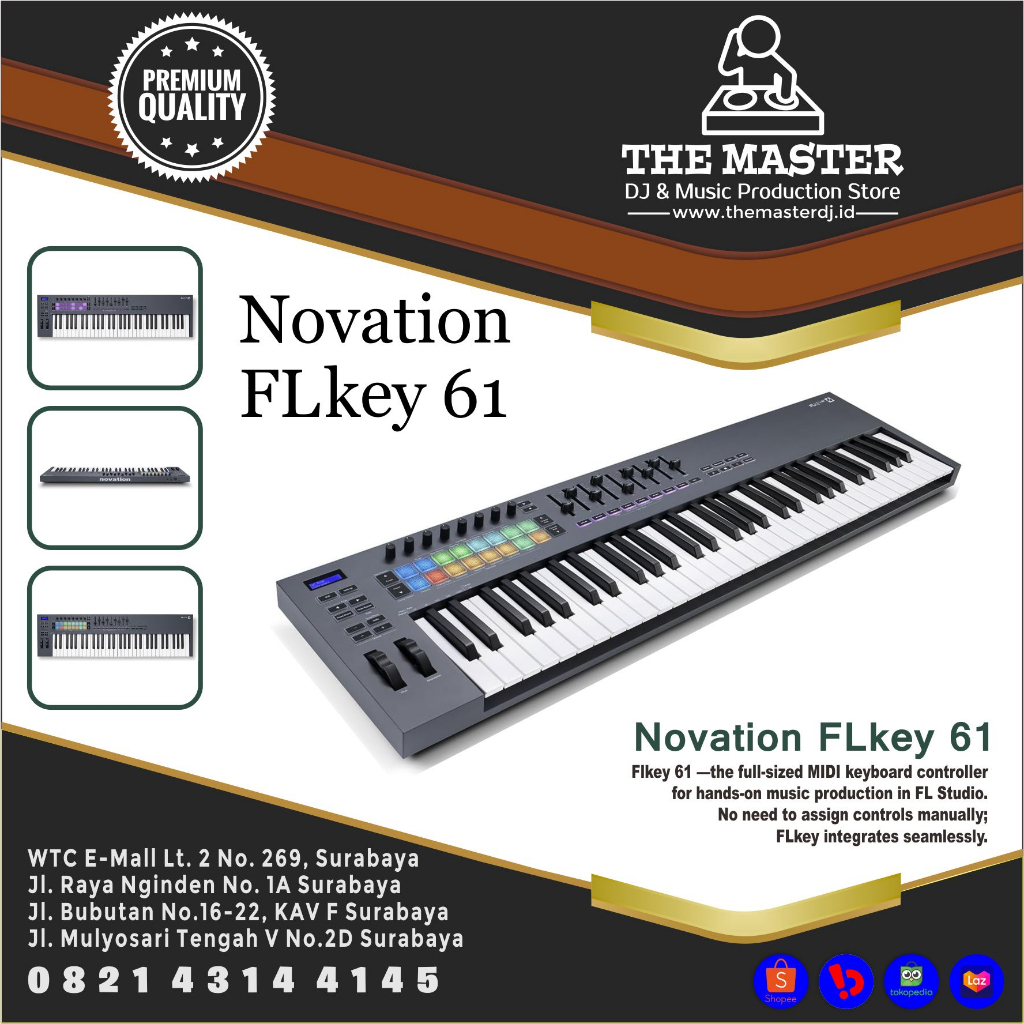 Jual Novation FLKey 61 USB Keyboard Midi Controller for FL Studio ...