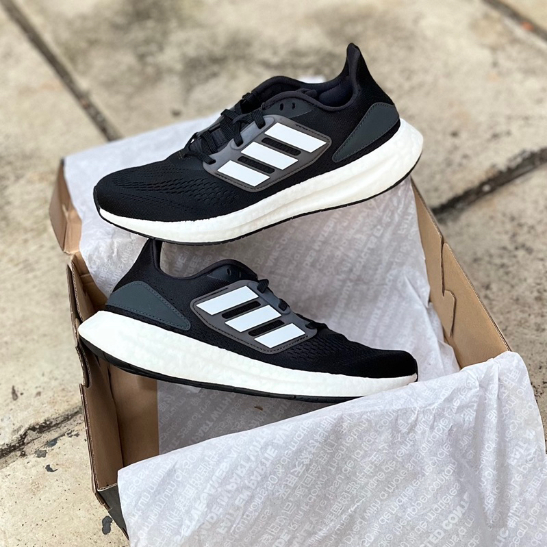 Jual ADIDAS PUREBOOST 22 CORE BLACK/ BLACK WHITE GZ5174 | Shopee Indonesia
