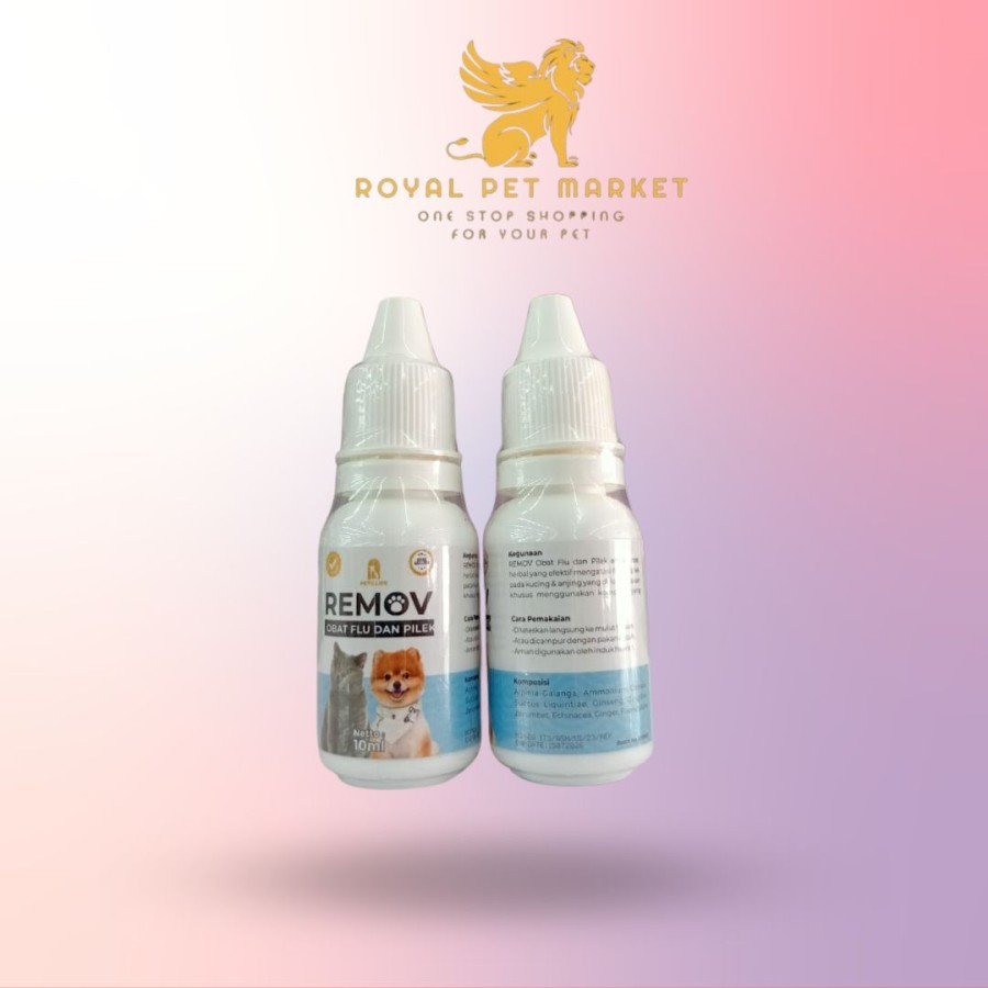 Jual RPM REMOV Obat Flu dan Pilek Hewan Kucing dan Anjing 10 ml | Shopee Indonesia