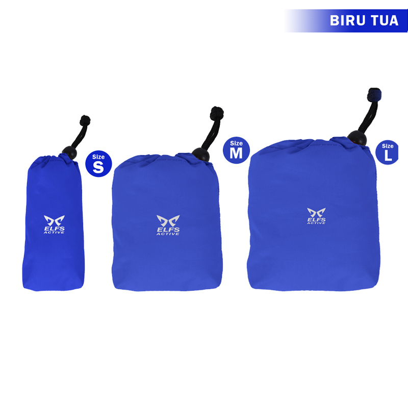 Jual ELFS ACTIVE Pouch Serut Anti Air Kecil - Besar Taslan Coated Waterproof Wadah Multifungsi ...