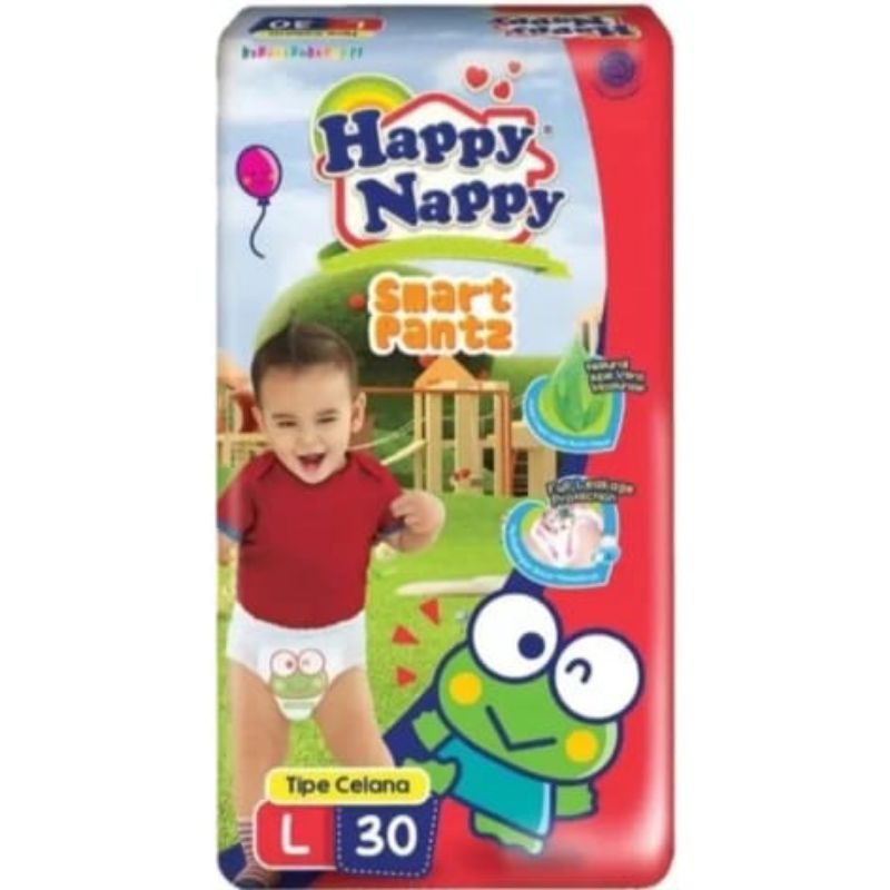 Jual HAPPY NAPPY SMART PANTS L30 POPOK BAYI SEKALI PAKAI | Shopee Indonesia