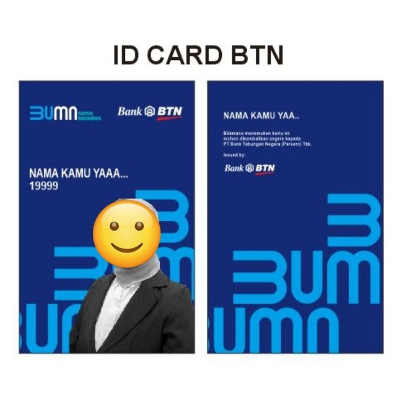 Jual Cetak Id Card BUMN custome BISA SATUAN printing | Shopee Indonesia