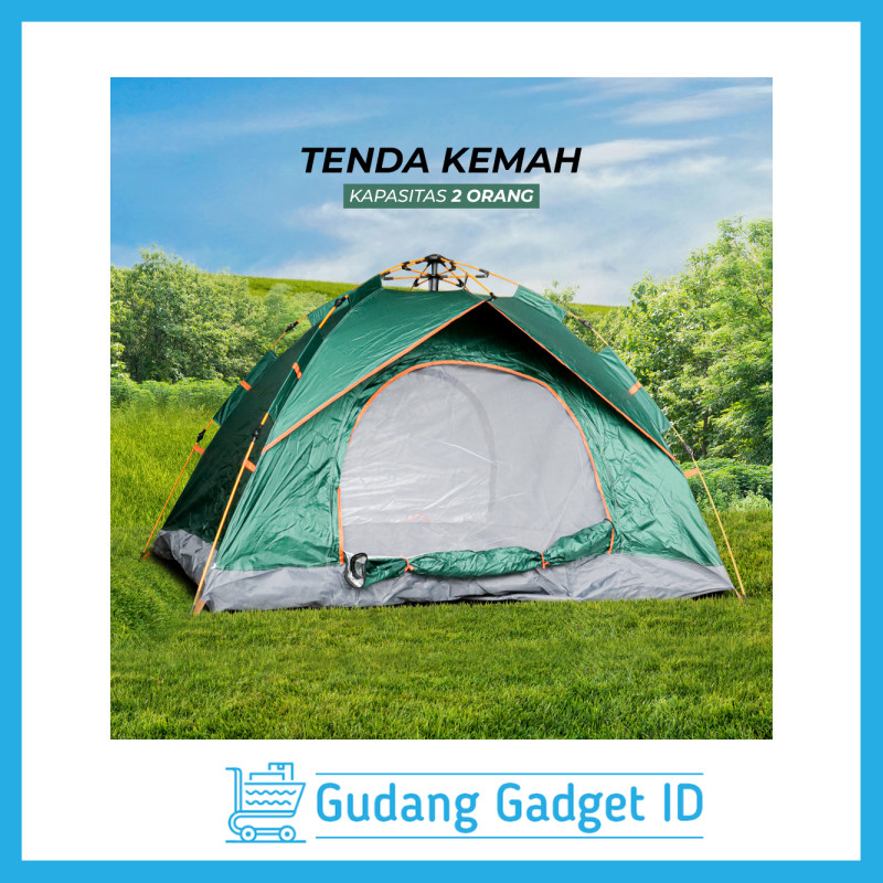 Jual Tenda Camping Kemah Kemping Tenda Gunung Kapasitas 2 Orang Lipat Portable - ZK50 - Green ...