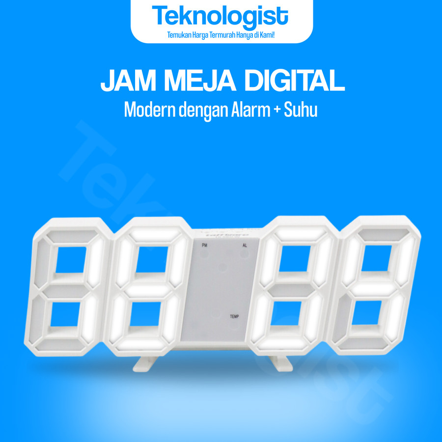 Jual Jam Meja LED Digital Clock Modern Dengan Alarm & Suhu | Shopee ...