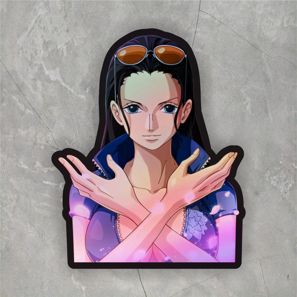 Jual Sticker Anime Hologram Nico Robin ukuran 5,6 cm sticker case hp ...