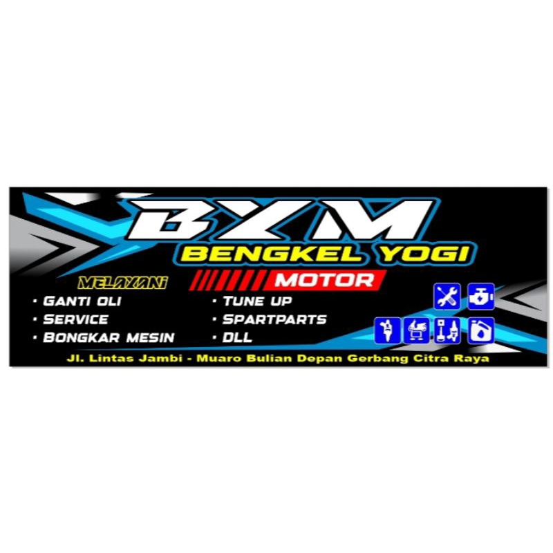 Jual CETAK SPANDUK BENGKEL MOTOR CUSTOM Murah Dan Cepat | Shopee Indonesia