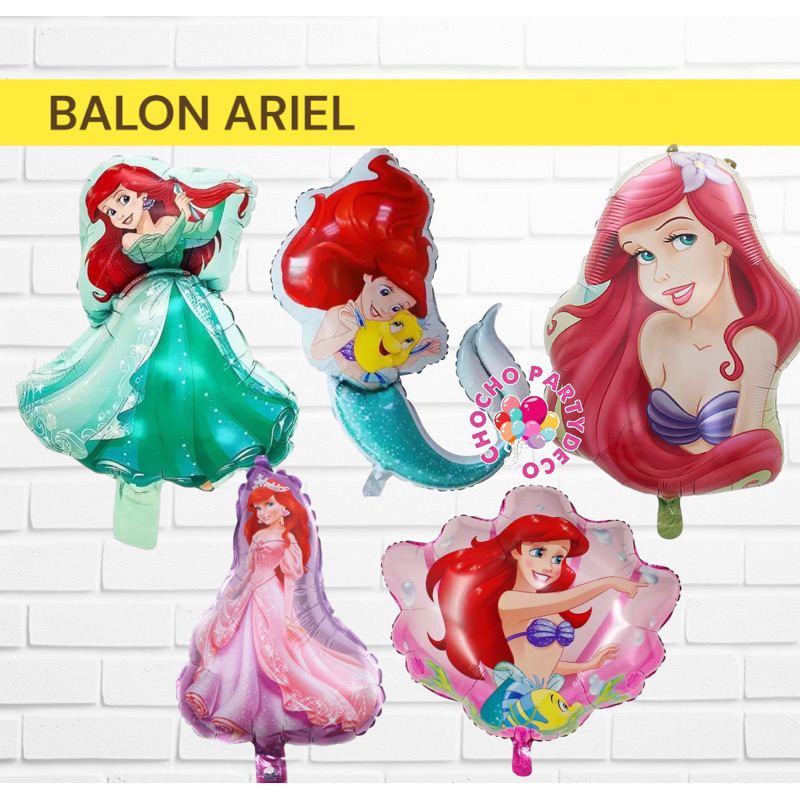 Jual Balon ARIEL THE LITTLE MERMAID / Balon Foil Mermaid Princess Ariel ...