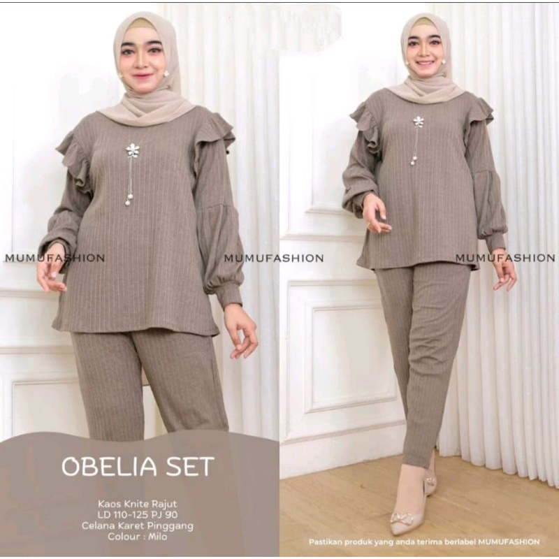 Jual ONE SET REVA KNIT IMPOR SETCEL WANITA KNIT TERLARIS SET RENDA BAHU ...