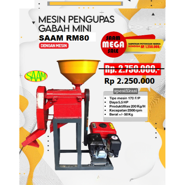 Jual Mesin Selepan Padi Mini - Mesin Pengupas Gabah RM80 | Shopee Indonesia