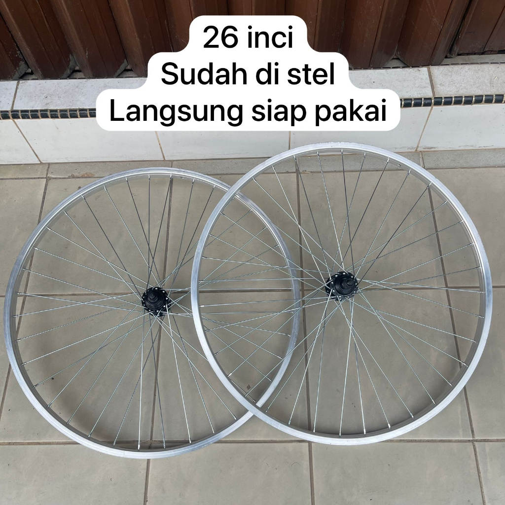 Jual Wheelset Velg Sepeda 26 inch MTB BMX Alloy Rims | Shopee Indonesia