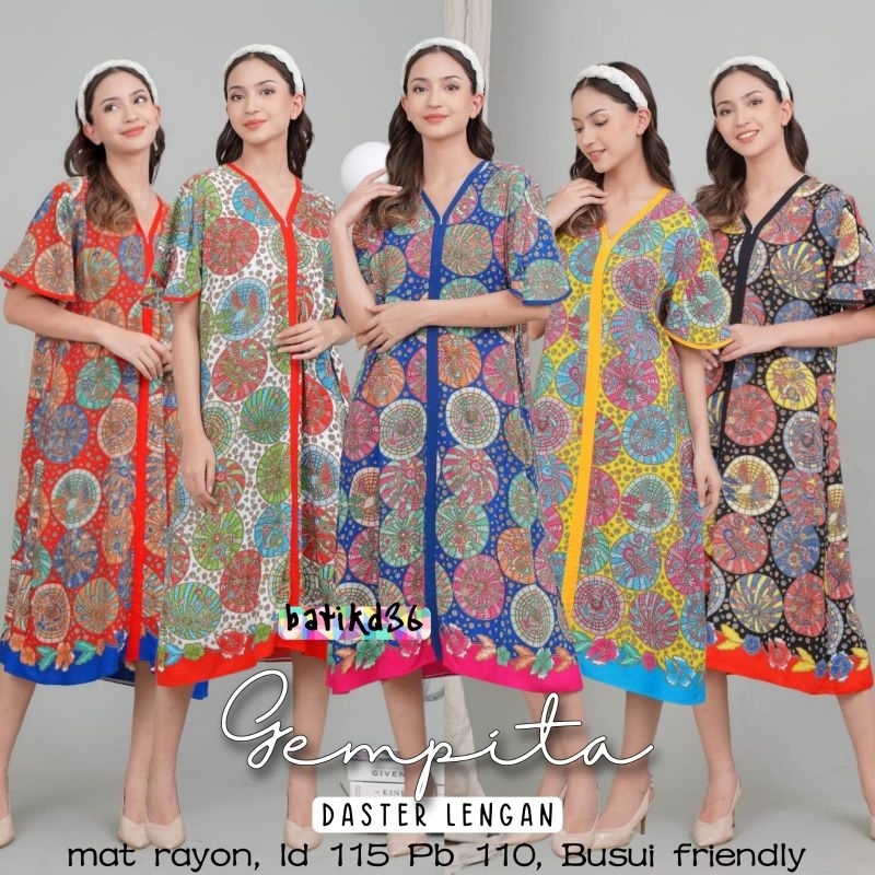 Jual (Jessa) baju tidur daster payung list lengan gempita #2 motif ...