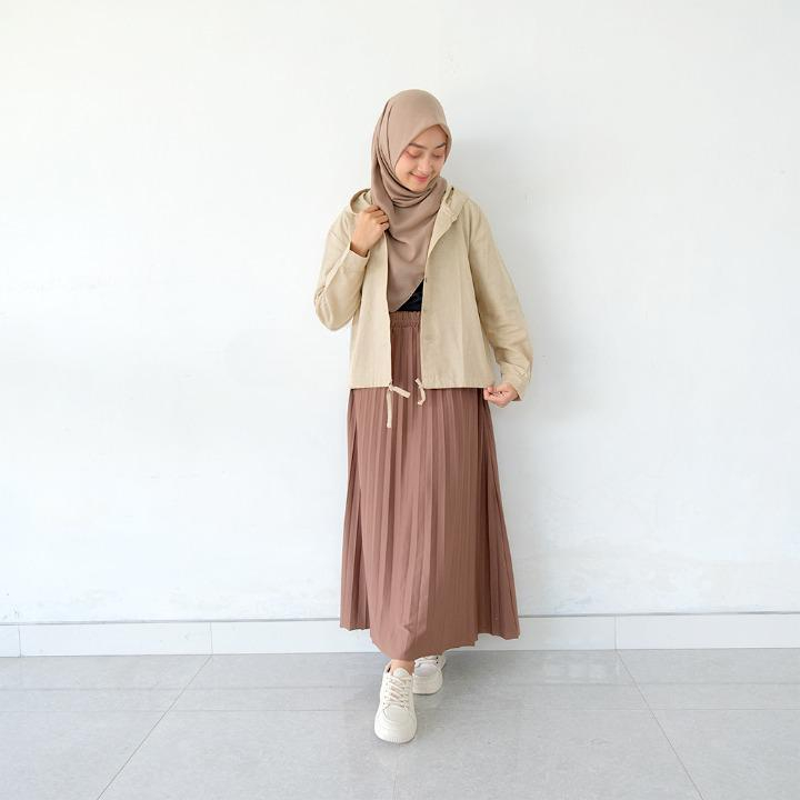 Jual Lesya Jacket Outer Hijab Linen Atasan Fashion Wanita Muslim ...