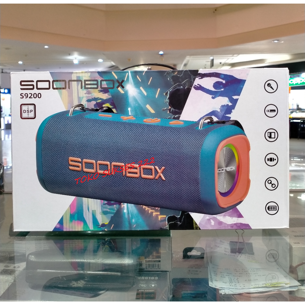 Jual Speaker Bluetooth Soonbox S-9200 + 2 Mic Premium Wireless Karaoke ...