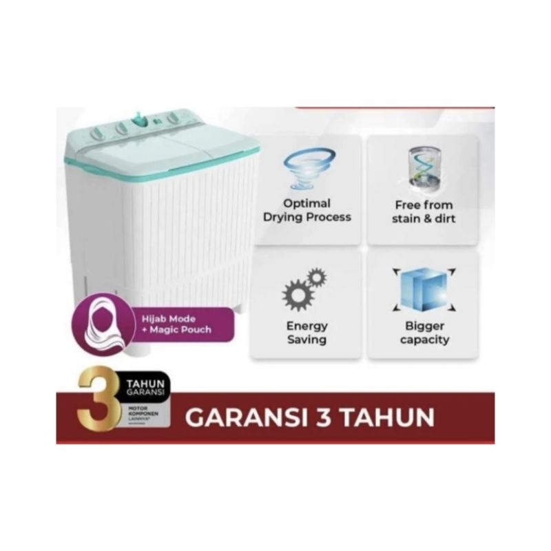 Jual Mesin Cuci Polytron 2 Tabung PWM-1076G 10Kg | Shopee Indonesia