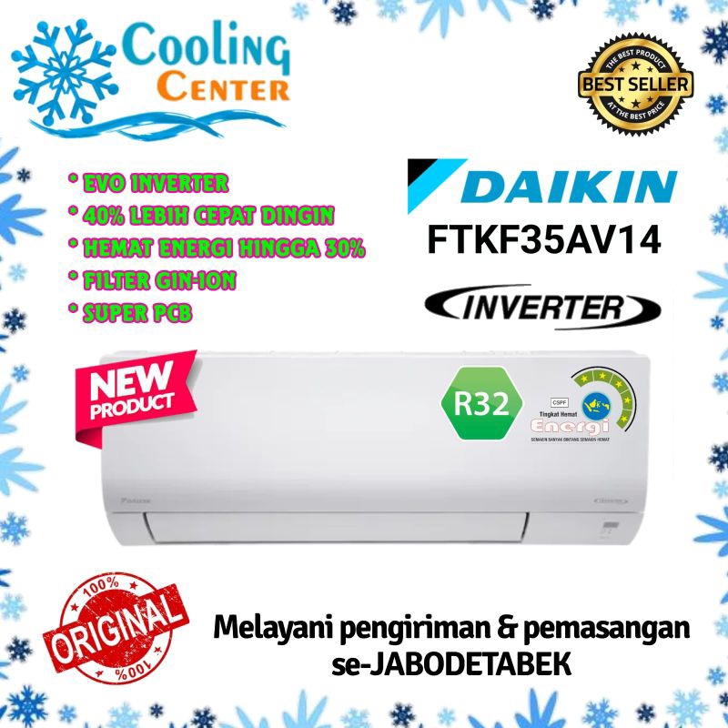 Jual AC DAIKIN FTKF 35AV14 INVERTER 1.5PK AC FTKF 35AV14 + PASANG ...