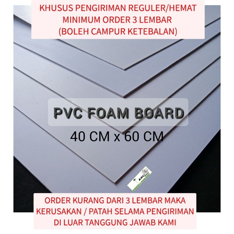 Jual PVC FOAM BOARD WARNA PUTIH UKURAN 40 CM X 60 CM UNTUK MAKET ...