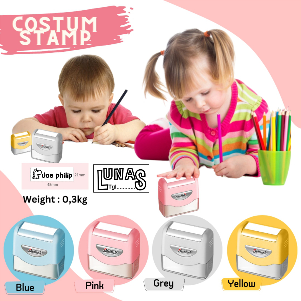 Jual WATERPROOF STAMP/STEMPEL TAHAN AIR/STEMPEL BAJU/CAP NAMA ANAK ...