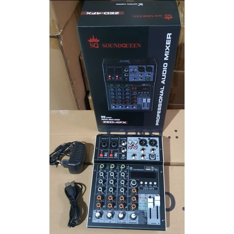 Jual Mixer Audio Profesional SOUNDQUEEN ZED-4FX ZED4FX 4 Channel ...