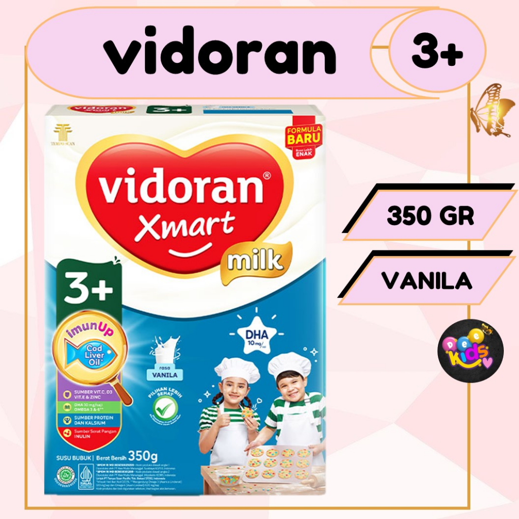 Jual VIDORAN 3+ VANILA 350 GR susu vidoran rasa vanila | Shopee Indonesia
