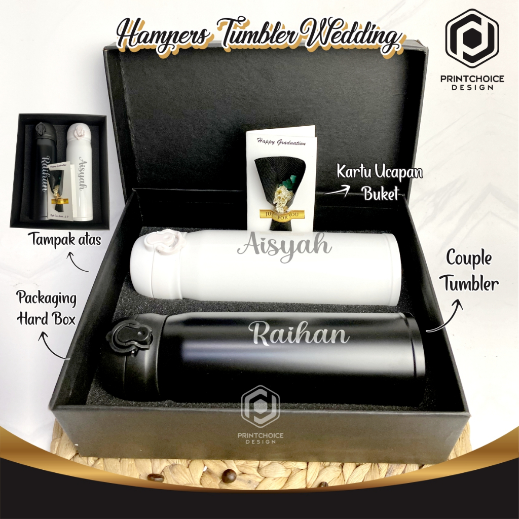 Jual Kado Pernikahan Wedding Tumbler Couple Gift Set Kado Hadiah ...