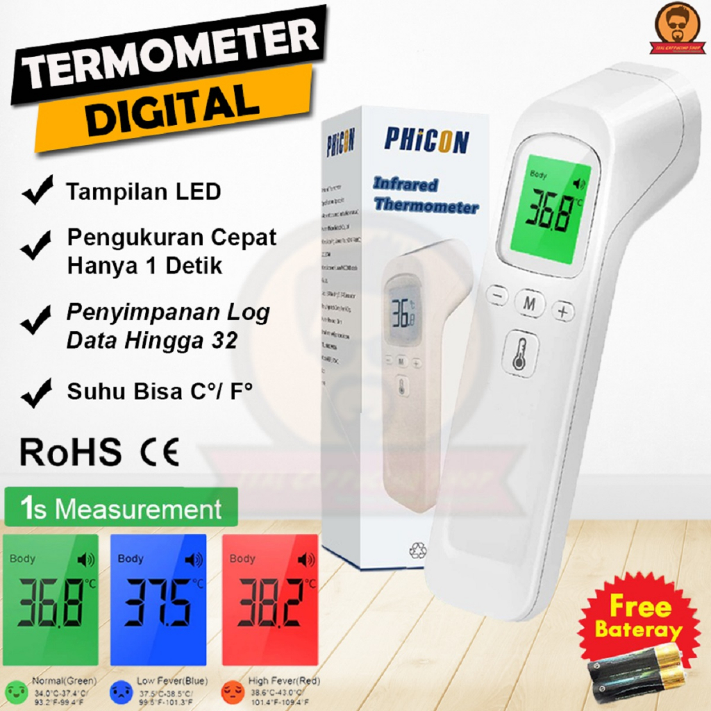 Jual TERMOMETER DIGITAL INFRARED NON CONTACT THERMOMETER DIGITAL ALAT ...