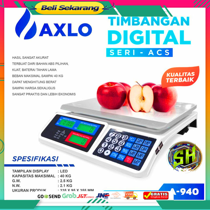 Jual Timbangan Digital AXLO A-940/903 kapasitas 40Kg / Timbangan ...