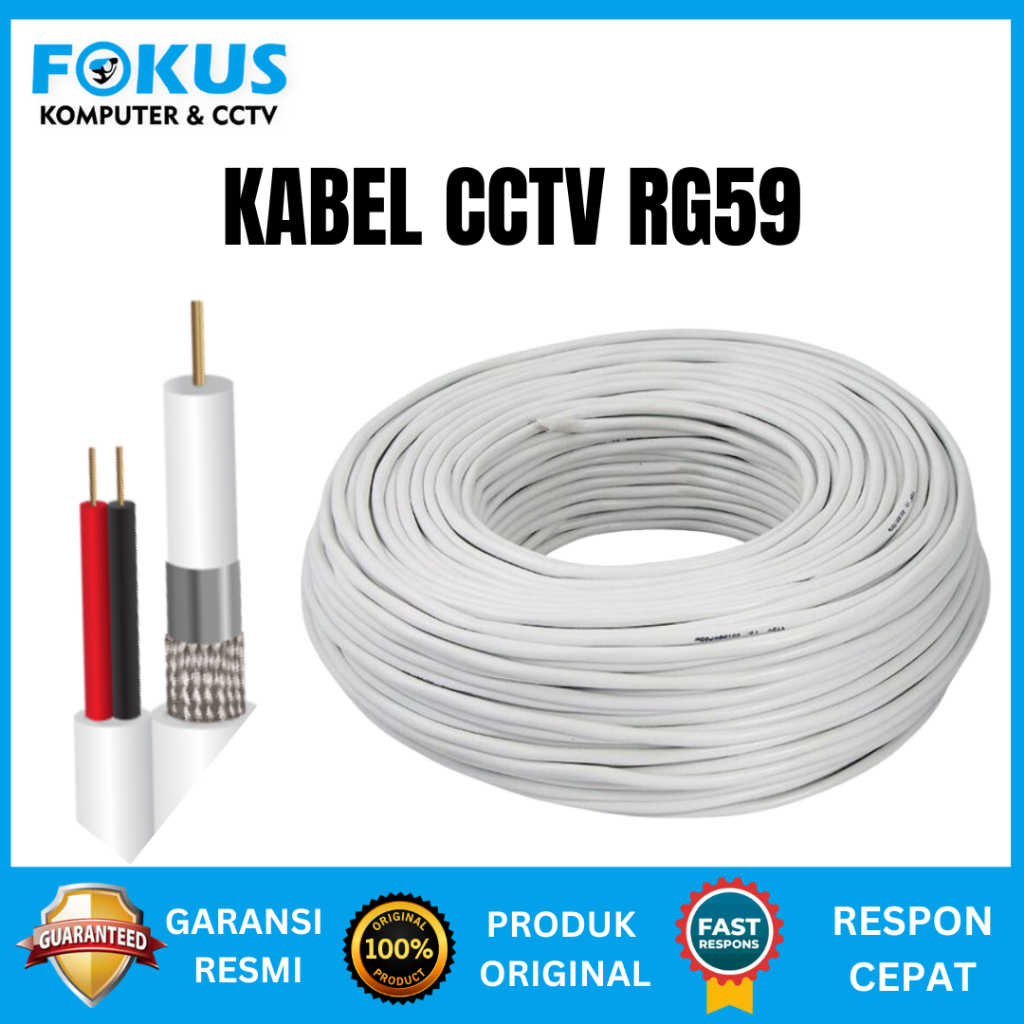 Jual Kabel CCTV RG59 Coaxial&Power 50 Meter | Shopee Indonesia