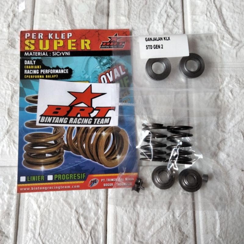 Jual per klep BRT racing klx 150 dtracker 150 + kuku klep+ ganjelan spring mat original | Shopee ...