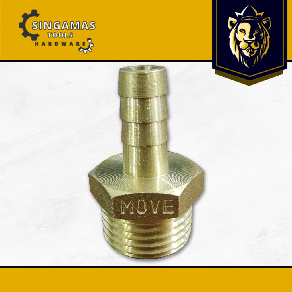 Jual MOVE Nepel Selang Male 1/2" x 3/8" Kuningan (Drat Luar) | Shopee ...