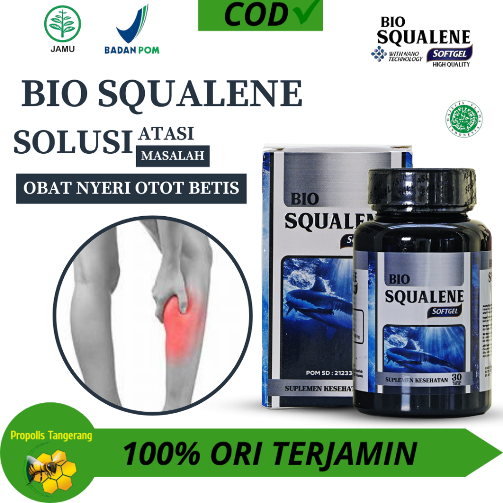 Jual Bio Squalene Softgel Original - Obat Sakit Otot Betis,Nyeri Otot ...