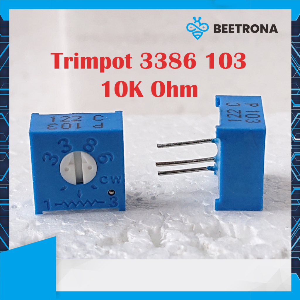 Jual Trimpot Trimmer 3386 103 10K Ohm VR Adustjable Resistor | Shopee ...