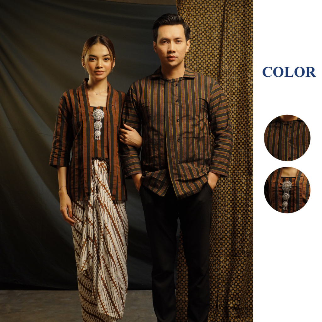 Jual Batik Benang Ratu - Atasan Surjan Sarimbit Couple Motif Lurik ...