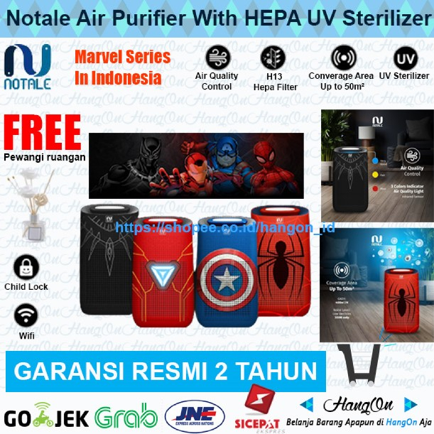 Jual Notale Air Purifier Marvel Limited Edition With HEPA H13 UV ...