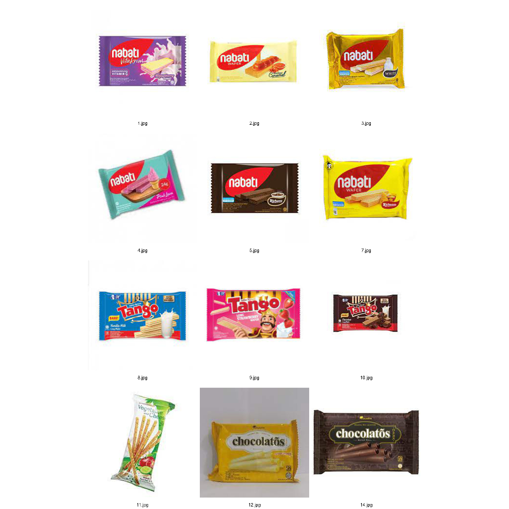 Jual NABATI WAFER TANGGO WAFER CHOCOLATOS ROLLS BISKITOP VEGETABLE ...