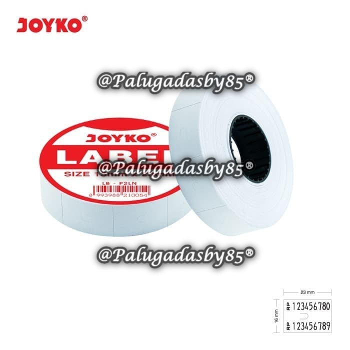 Jual (1 Biji) Kertas Label Harga Joyko LB-P2LN Merah / Price Label Roll ...
