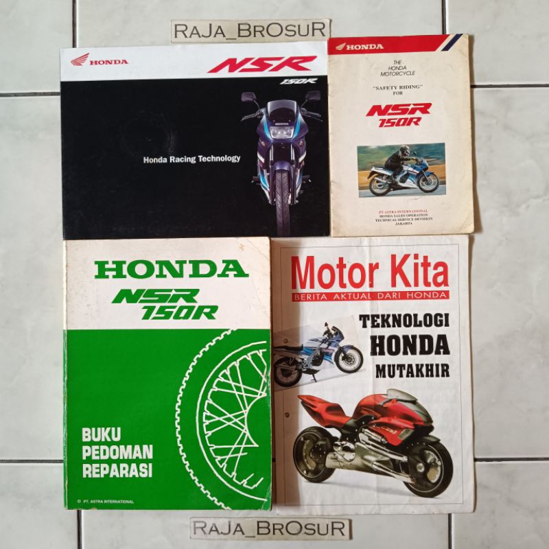 Jual Buku pedoman reparasi/Manual book + Buku safety riding + Majalah motor kita + Poster brosur ...