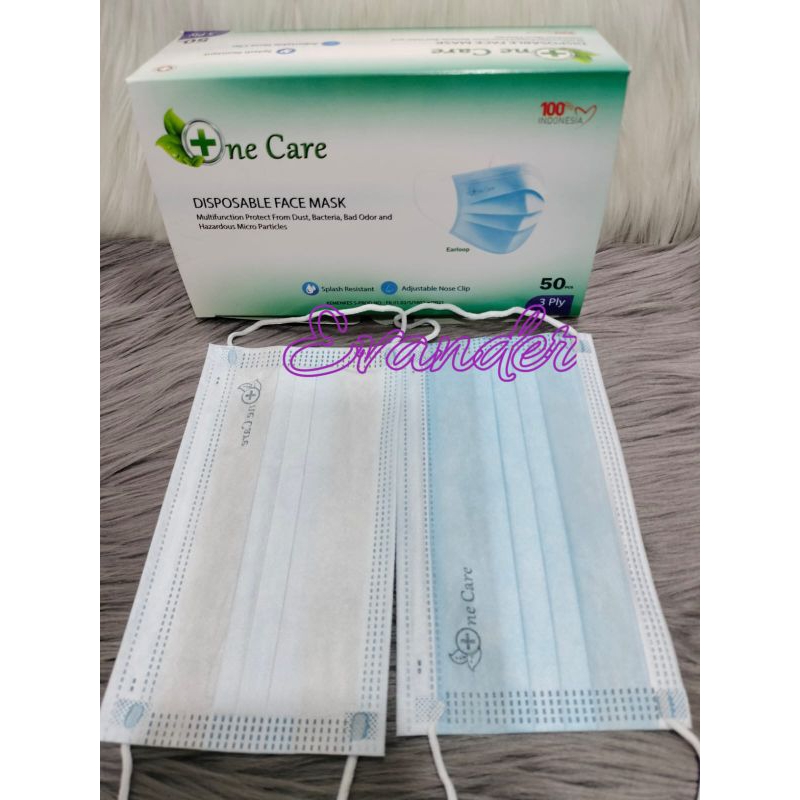Jual MASKER 3 PLY ONE CARE ISI 50 PCS | Shopee Indonesia